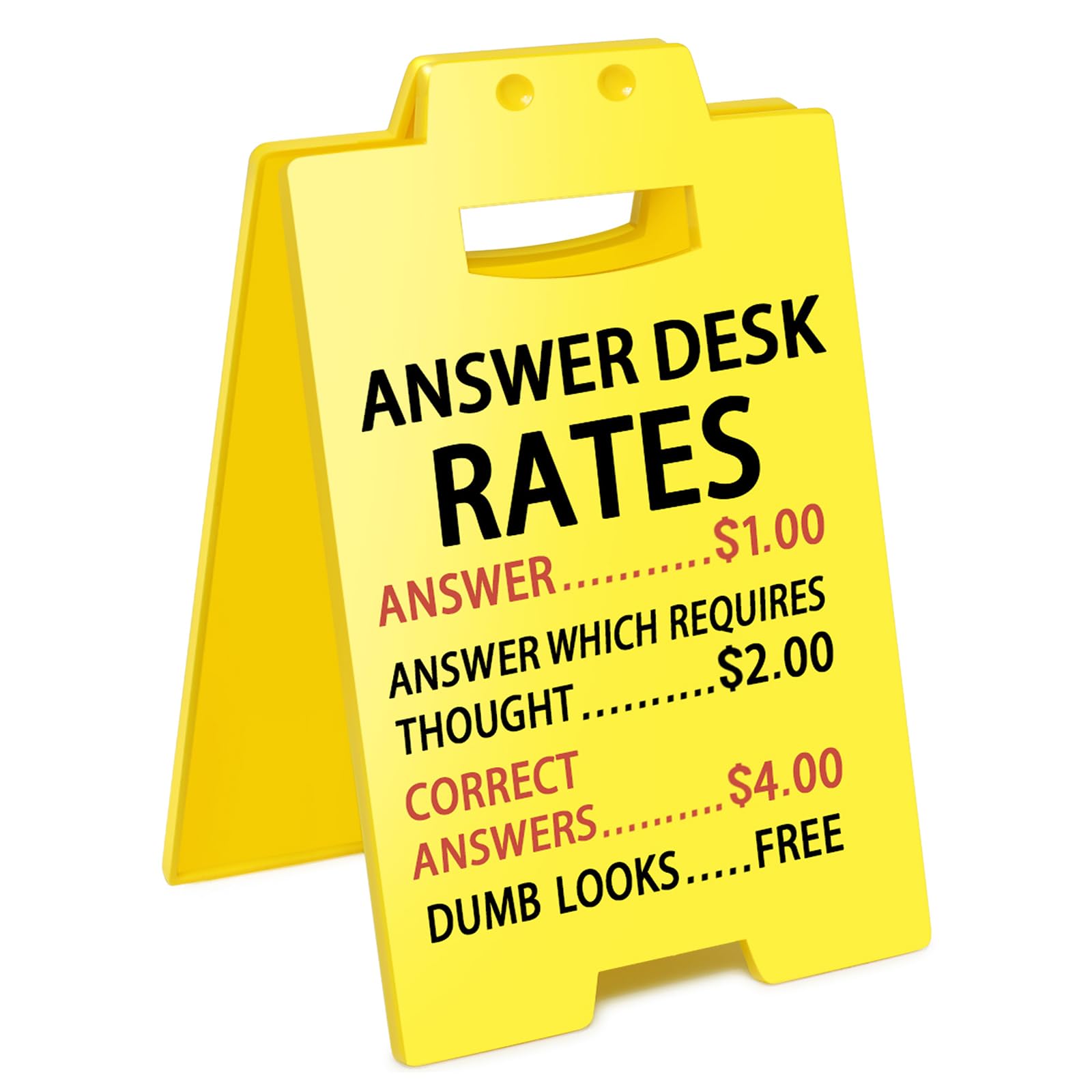 Funny Office Cubicle Decor Answer Desk Rates Desk Sign Team Office Gag ...